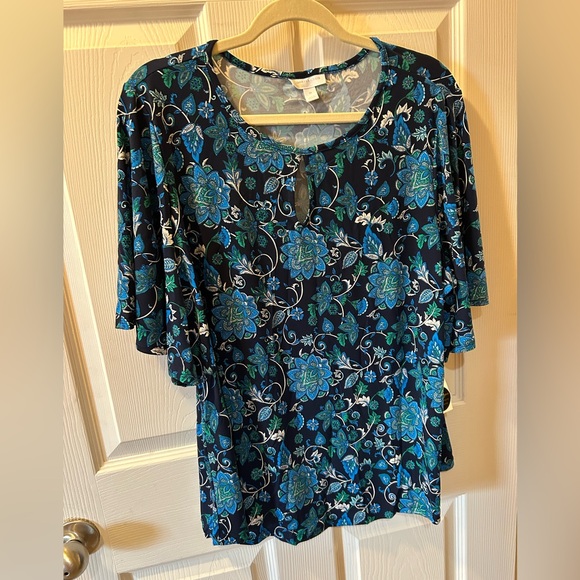 Charter Club | Tops | Charter Club 2x Blue Black Green White Floral ...